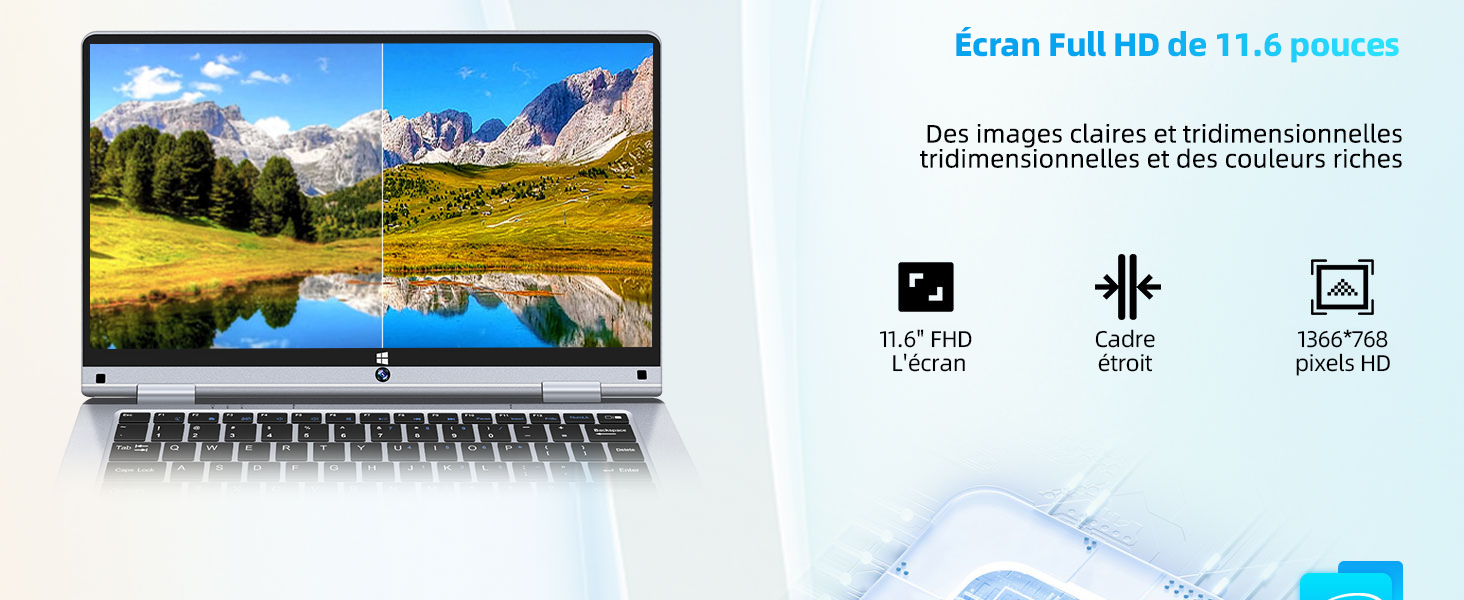 PC Portable 11.6" - VANWIN - Intel - 8Go RAM - 256Go SSD - Windows 11 - Tactile 360° - Cdiscount ...