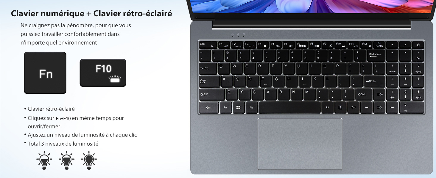 PC portable 15,6"-NVIDIA MX330 Graphique-Intel Alder Lake N95(jusqu'à 3 ...