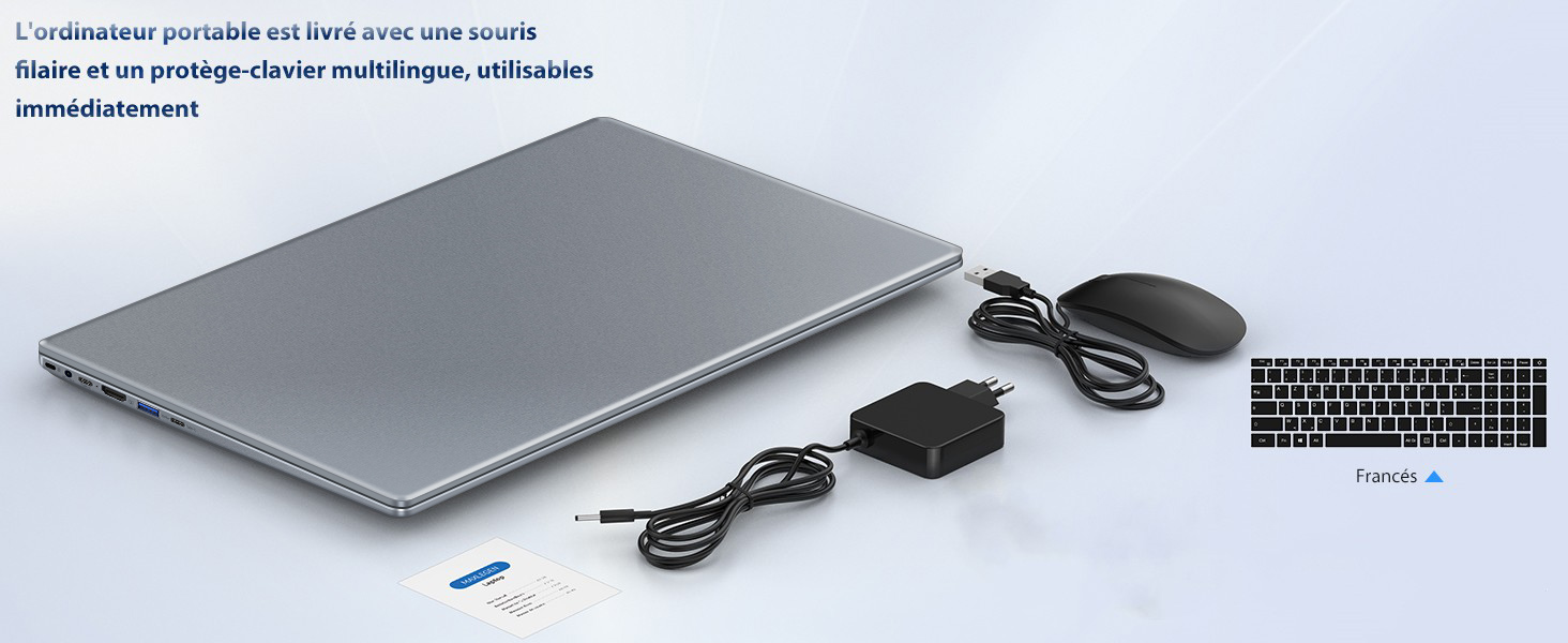 PC portable 15,6"-NVIDIA MX330 Graphique-Intel Alder Lake N95(jusqu'à 3 ...