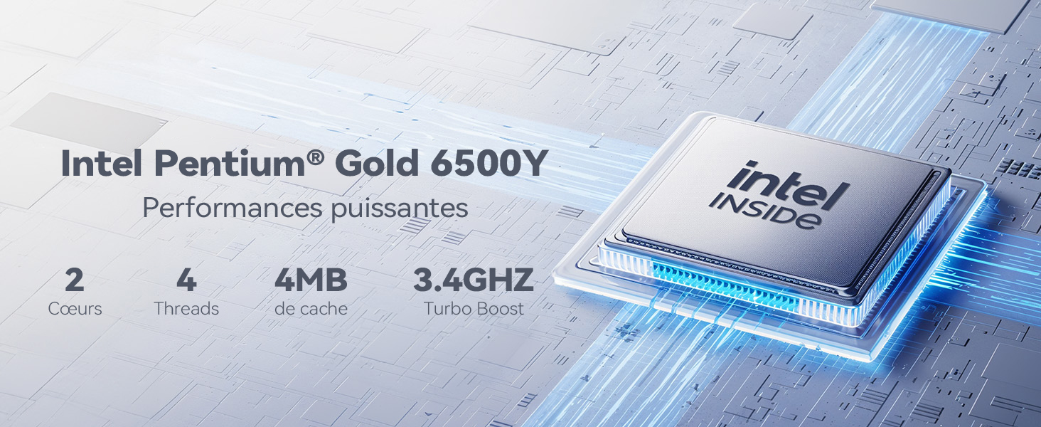 PC Portable 15,6" FHD - Intel Pentium Gold 6500Y (Jusqu'à 3,4 GHz ...