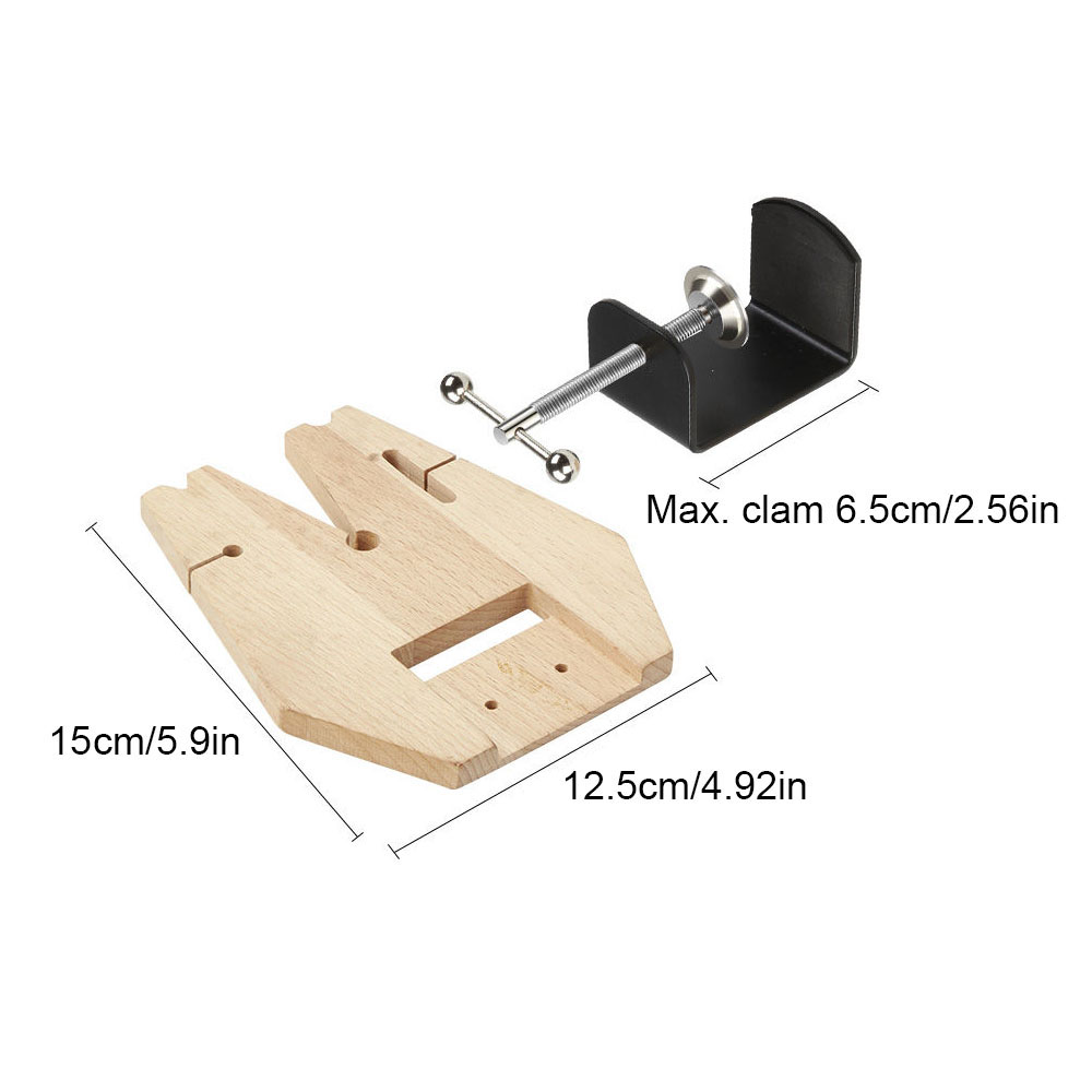 Bench pin & clamp hardwood V slot tool jewellery making craft peg ...