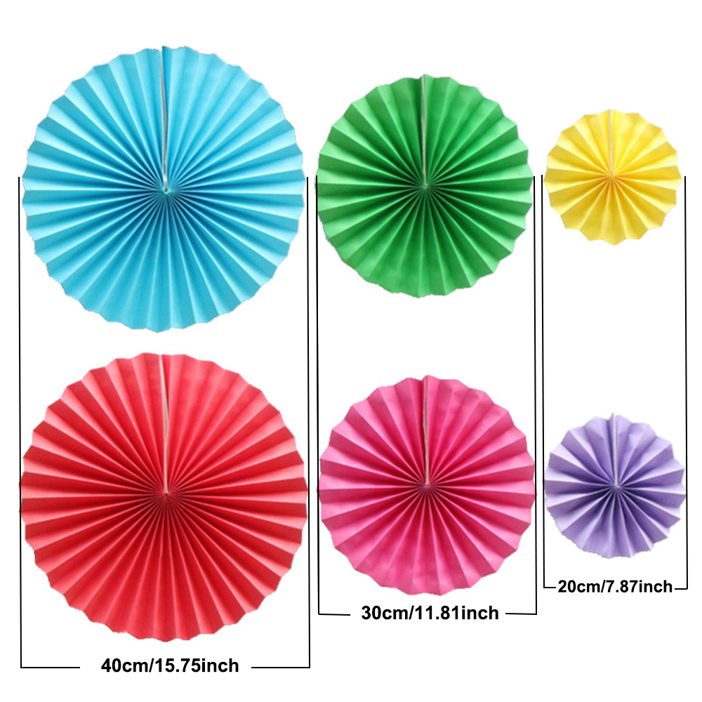 Printing Vintage Wheel Tissue Paper Hanging Fans Flower Craft Party ...