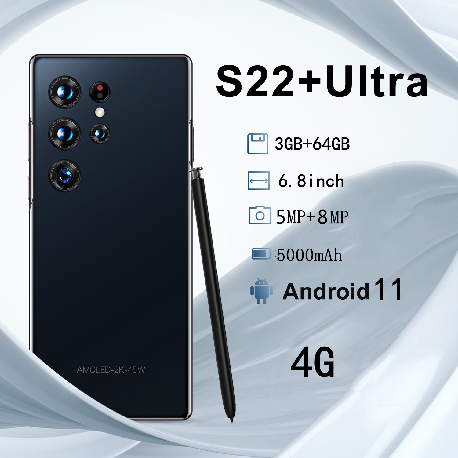 UNLOCKED 6 8 S22 Ultra 4G LTE Android 11 Smart Cell Mobile Phones 3GB unlocked-6-8-s22-ultra-4g-lte-android-11-smart-cell-mobile-phones-3gb