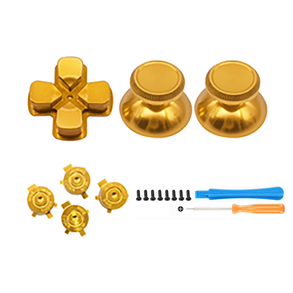 Botones ABXY y D-pad metálicos mejorados para mando de PS5: kit de ...