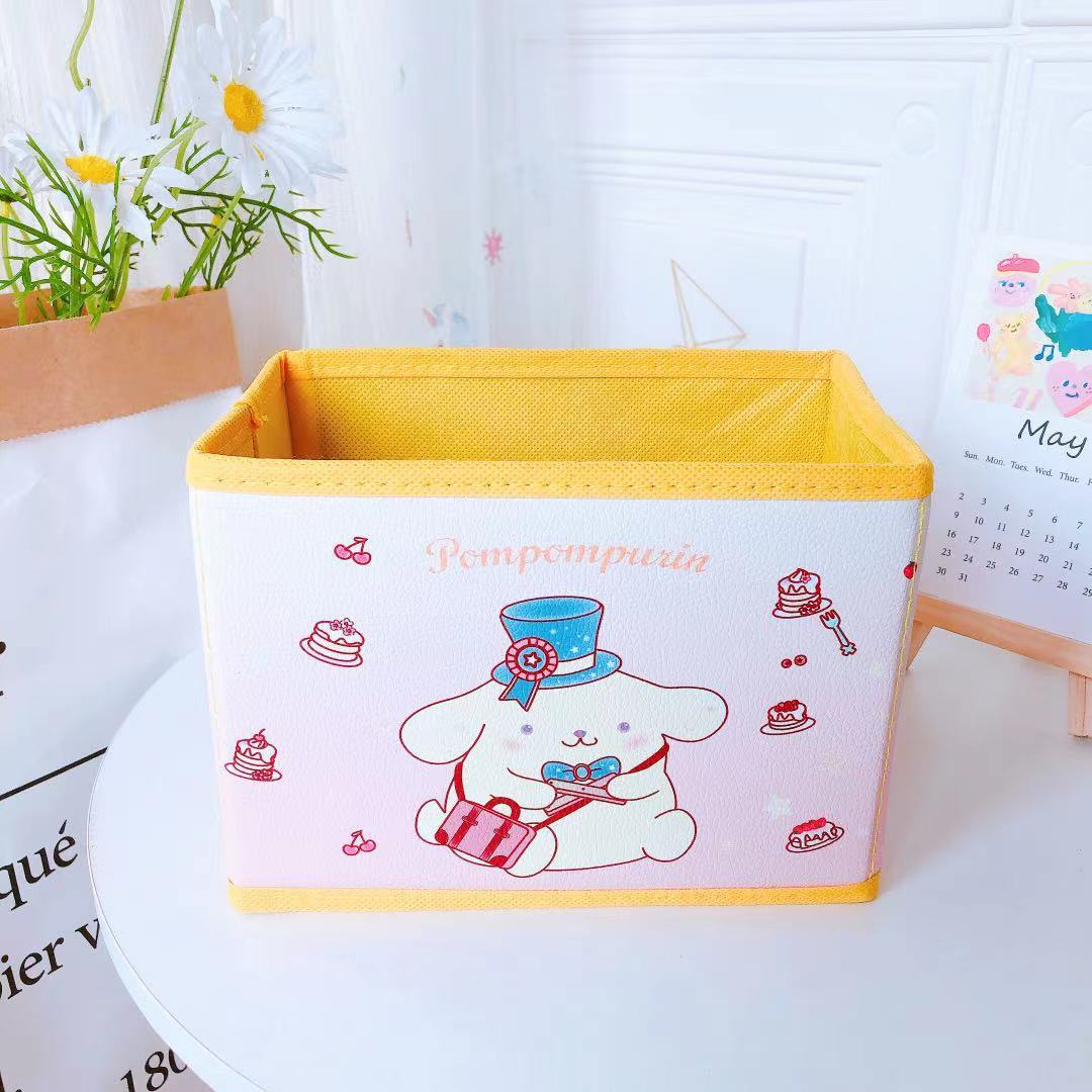 Collapsible Storage Bin,Cute Storage Box Foldable Baskets Office Desk ...