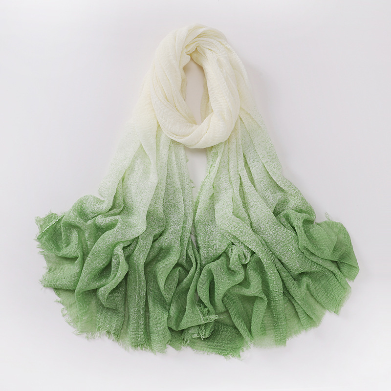 Women Muslim Gradient Long Scarf Islamic Shawls Arab Turban Shayla ...