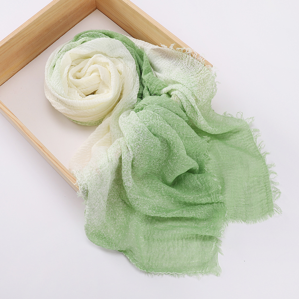 Women Muslim Gradient Long Scarf Islamic Shawls Arab Turban Shayla ...