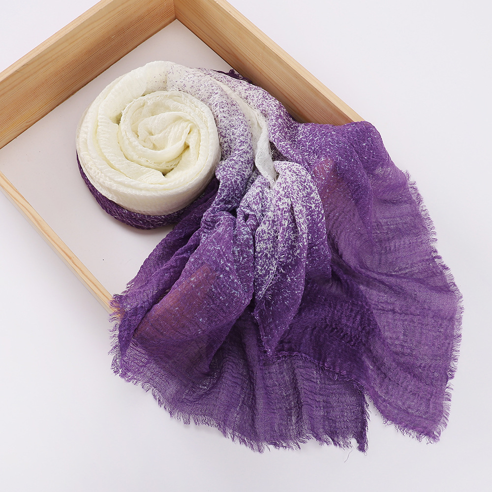 Women Muslim Gradient Long Scarf Islamic Shawls Arab Turban Shayla ...