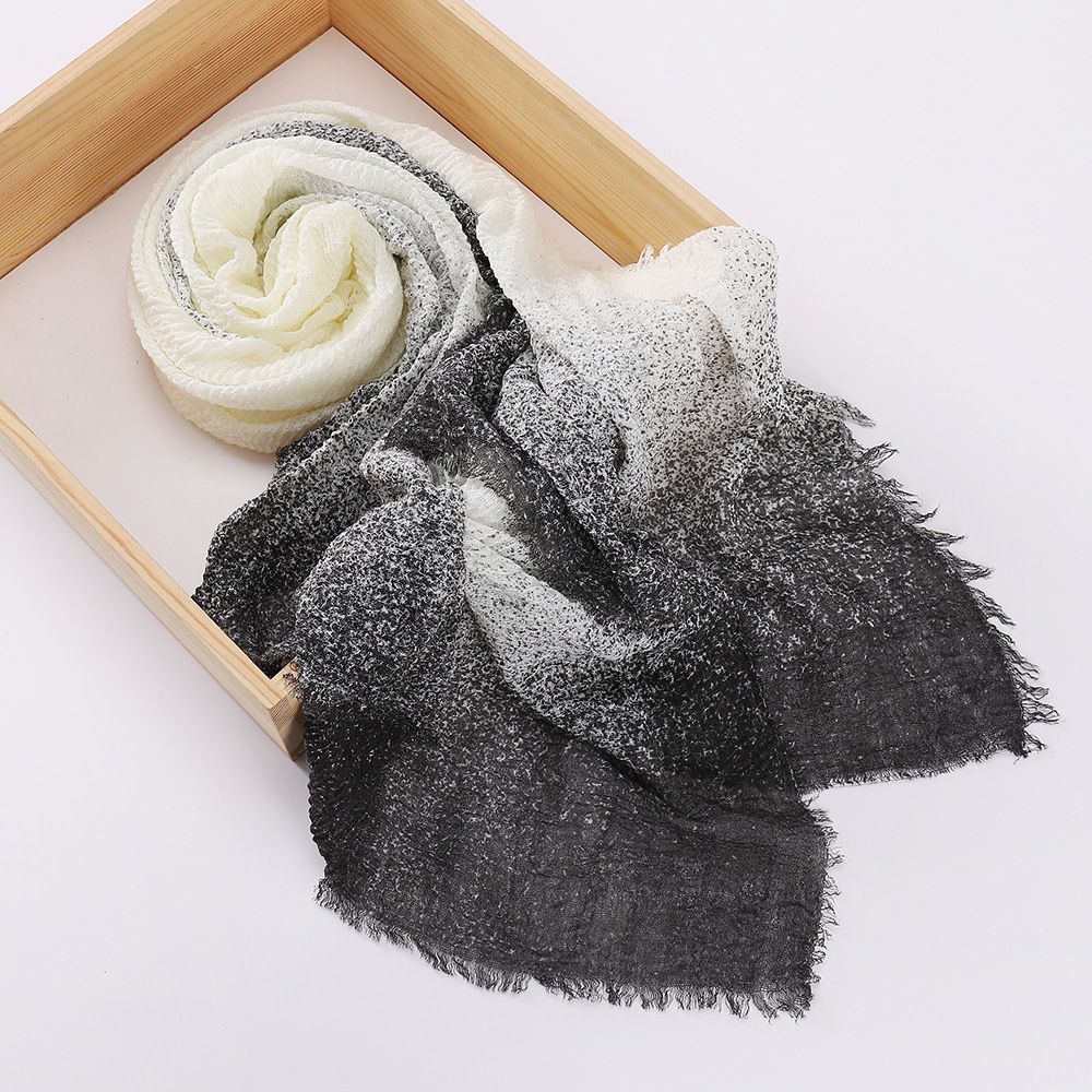 Women Muslim Gradient Long Scarf Islamic Shawls Arab Turban Shayla ...