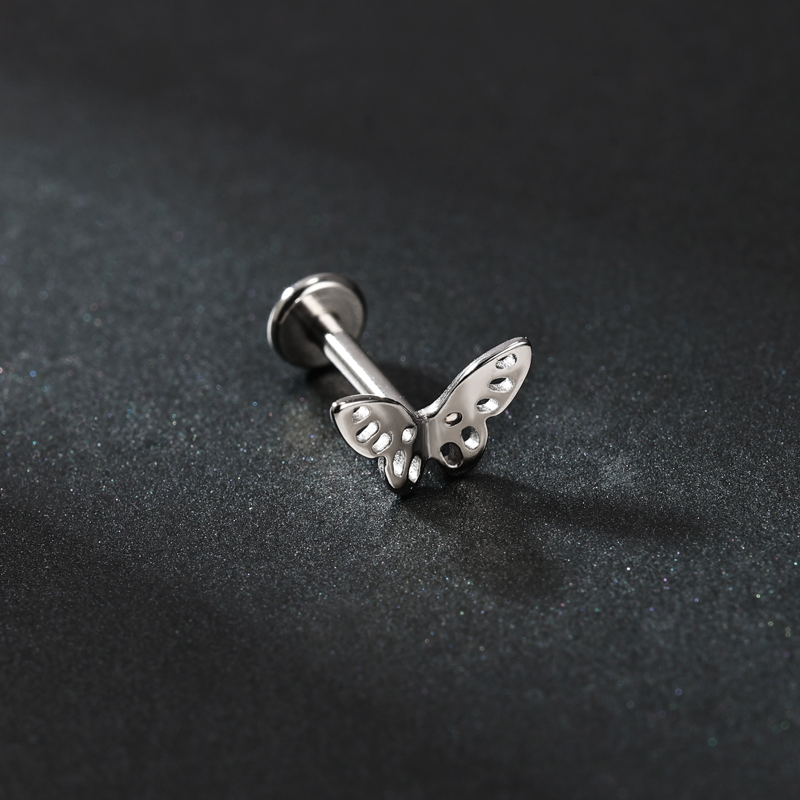 16g Stainless Steel Labret Lip Stud Internal Thread Earring Helix Conch ...