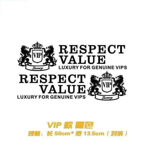 Respect Value for Genuine VIP Car Sticker Vinyl Reflective Auto Door ...