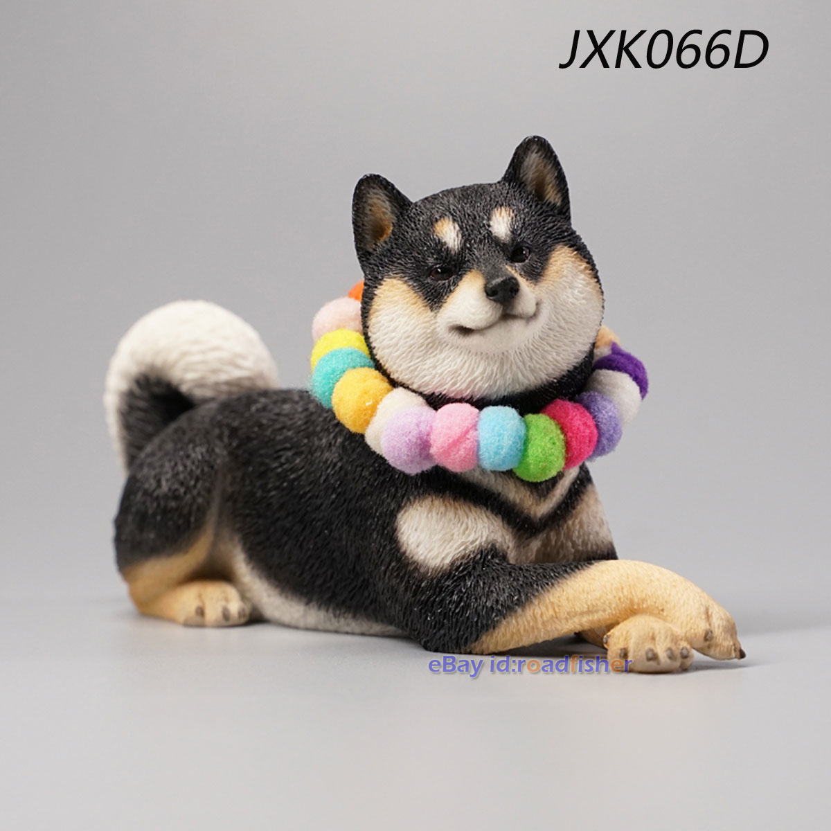 JXK 1/6 Prone Position Shiba Inu Model Cute Dog Animal Collector Decor ...