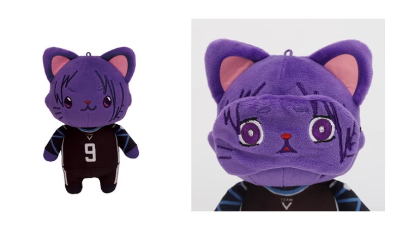 Movic Blue Lock with Cat Blindfold Action Figures Keychain Genuine ...