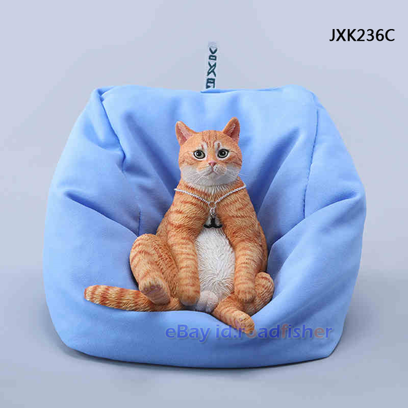 JXK 1/6 Lazy Cat 9.0 Model Movable Head Cat Cute Animal Collection ...