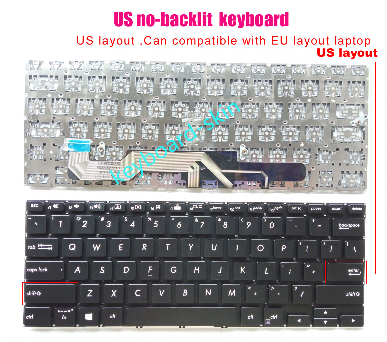 US backlit /No-backlit Keyboard For Asus ZenBook Fip UX362 UX362FA Q326 ...