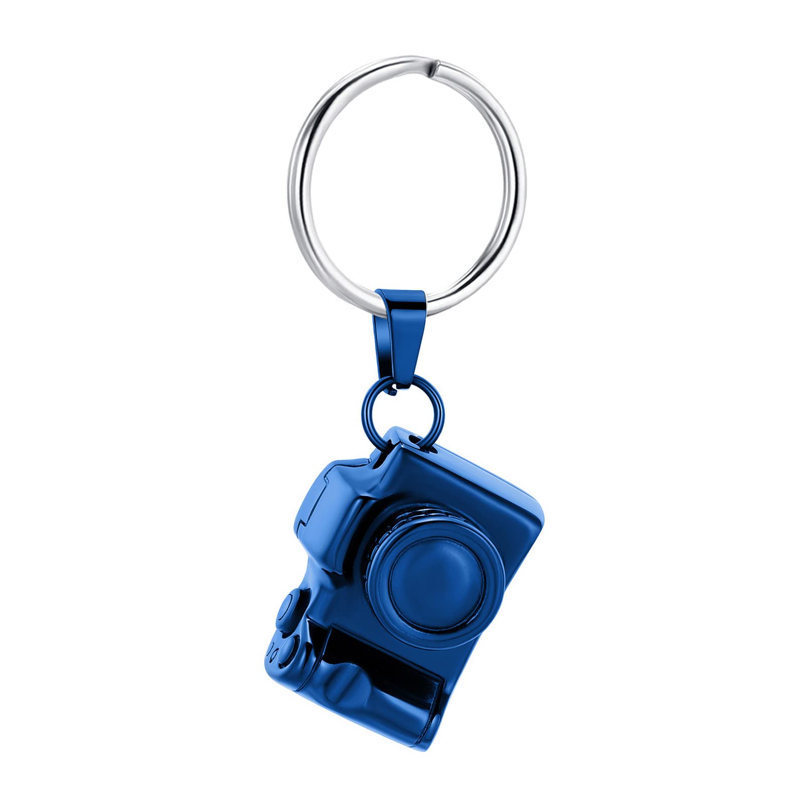 Stainless Steel Camera Locket Keyring Memorial Jewelry Cremation Ashe ...