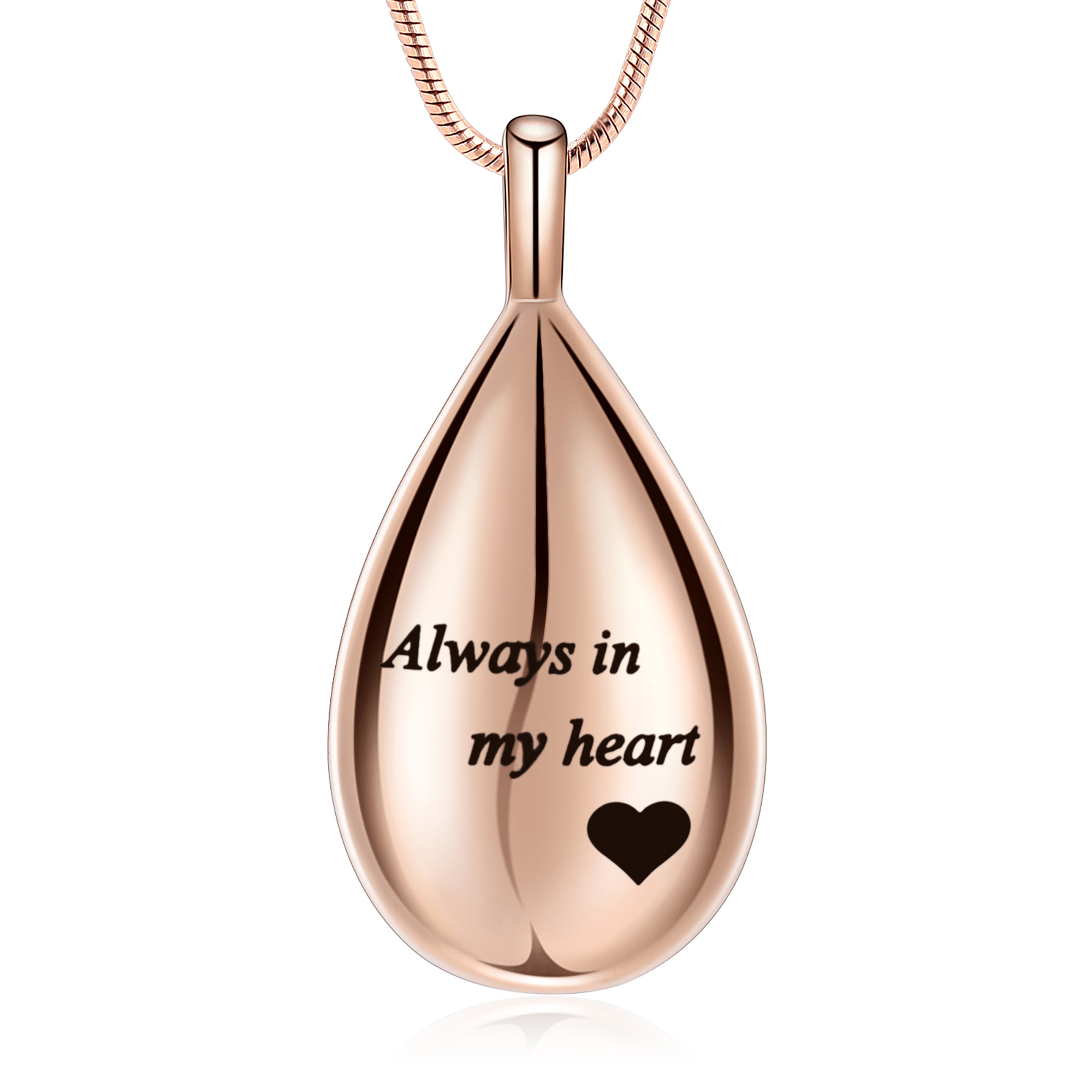 Urn Pendant Necklace Teardrop Cremation Jewelry for Ashes Memorial ...