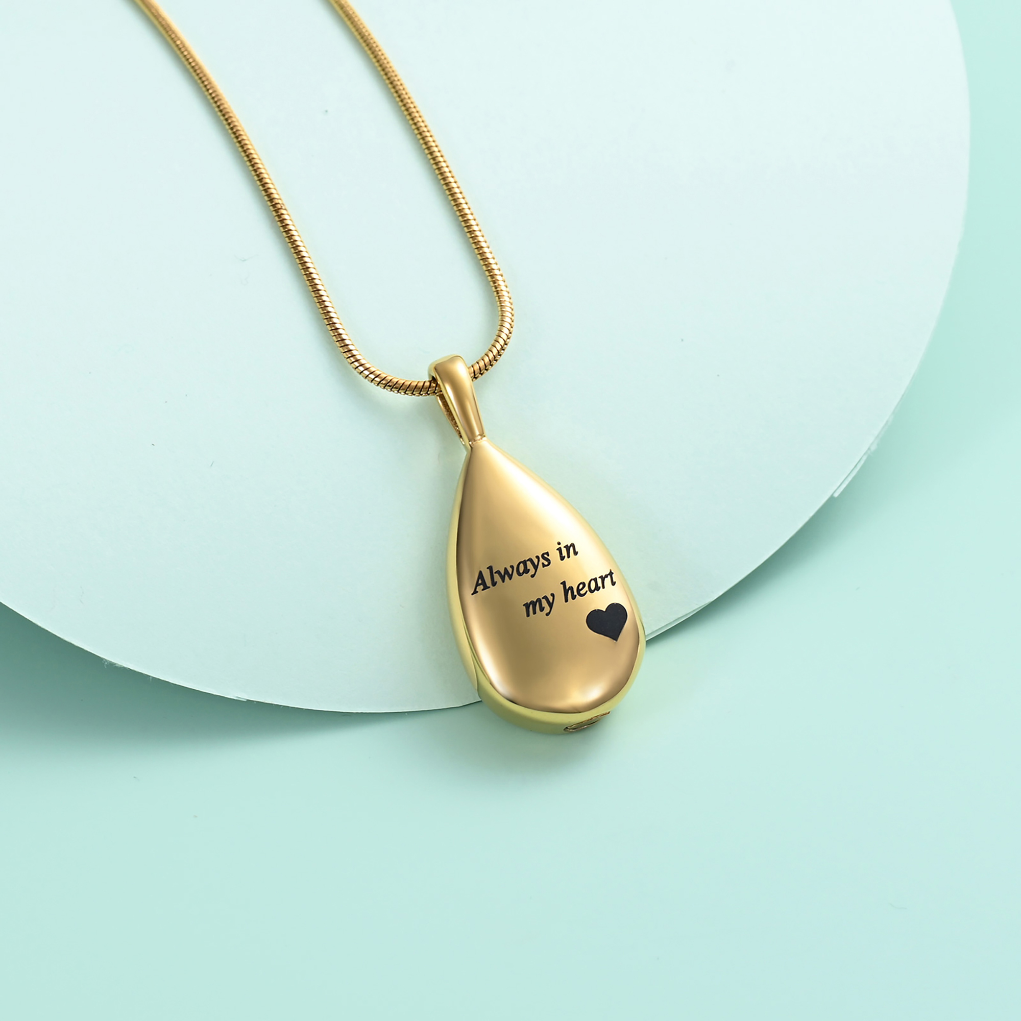 Urn Pendant Necklace Teardrop Cremation Jewelry for Ashes Memorial ...