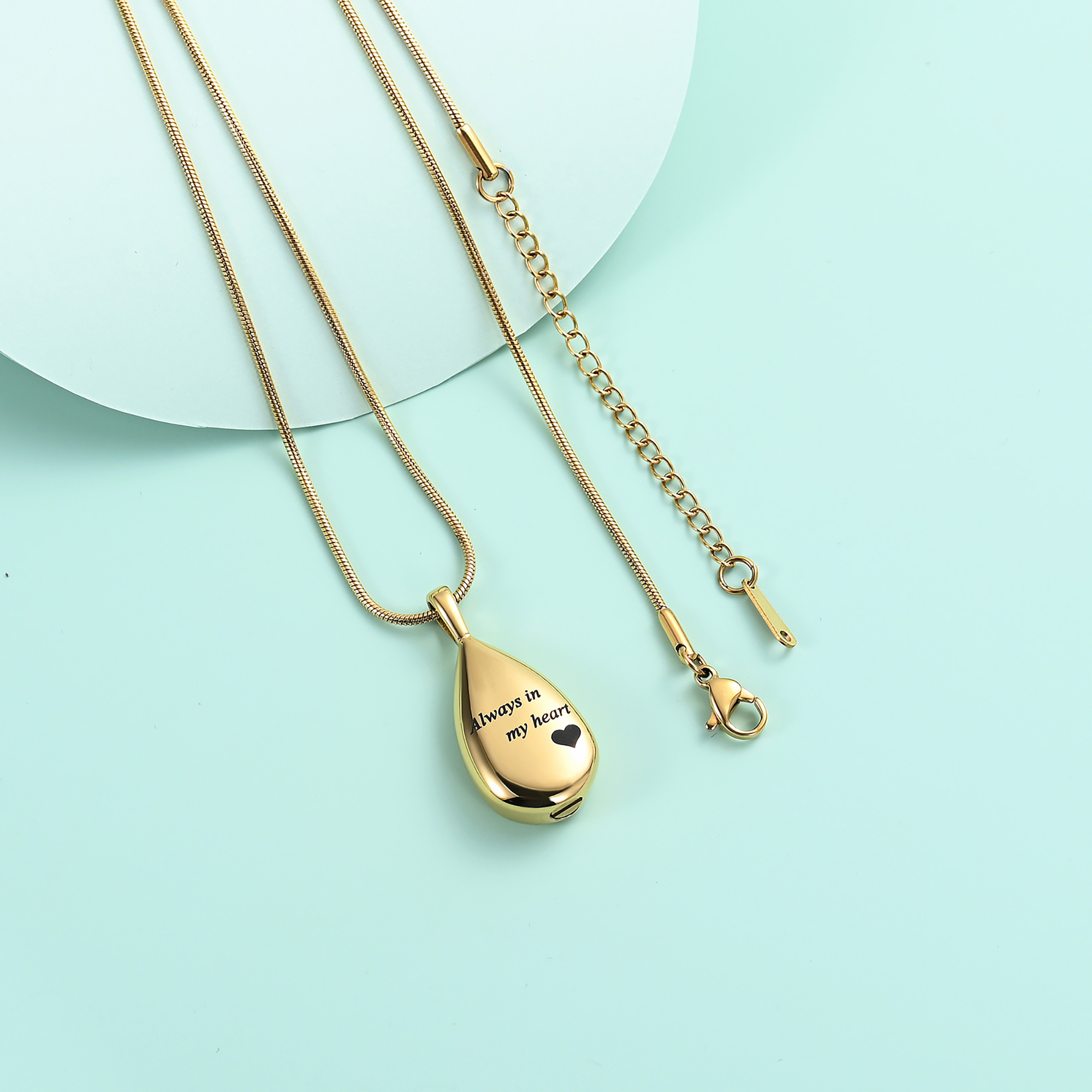 Urn Pendant Necklace Teardrop Cremation Jewelry for Ashes Memorial ...