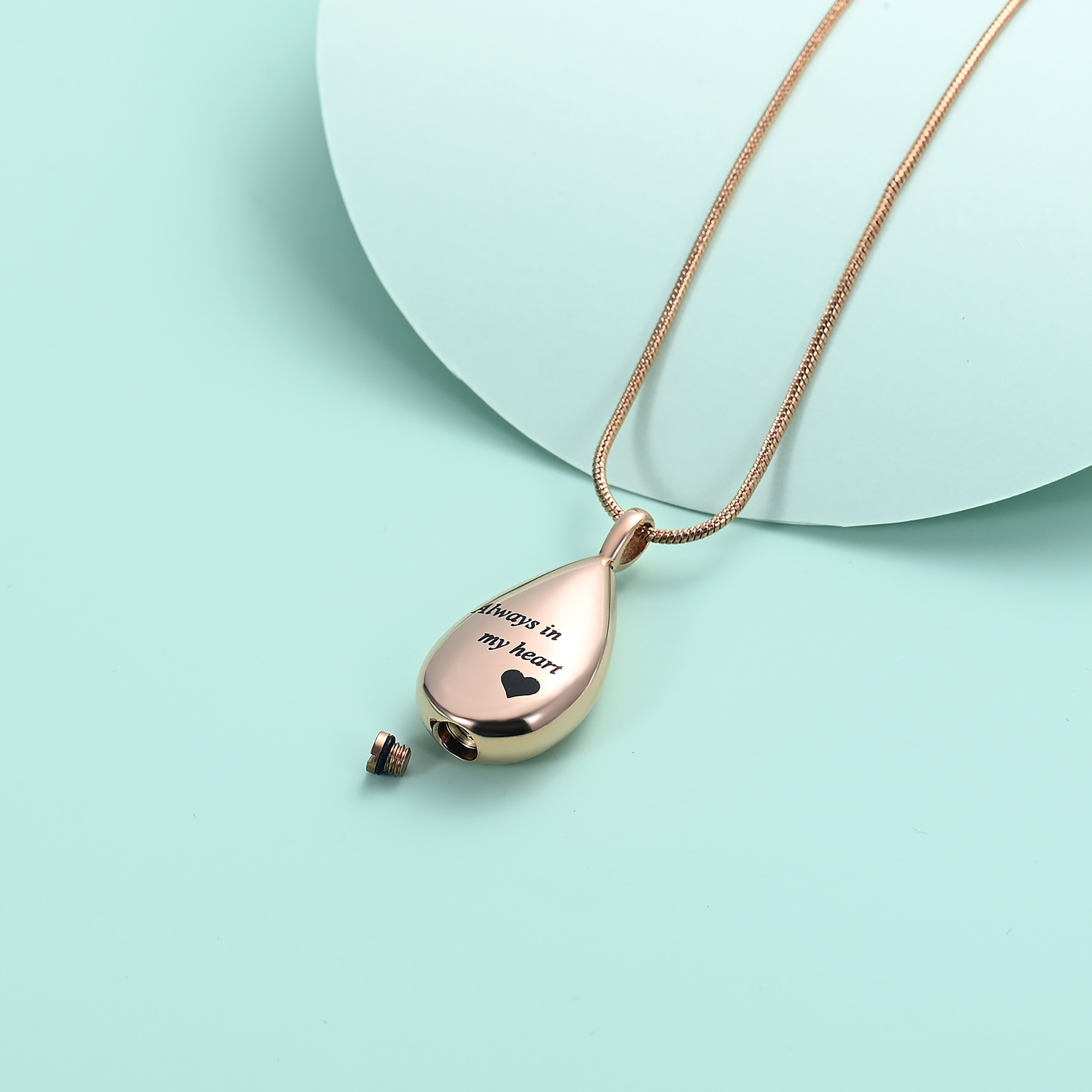 Urn Pendant Necklace Teardrop Cremation Jewelry for Ashes Memorial ...