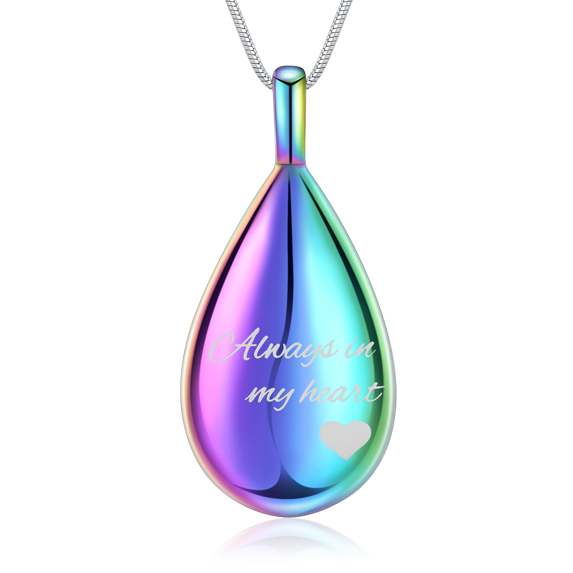 Urn Pendant Necklace Teardrop Cremation Jewelry for Ashes Memorial ...