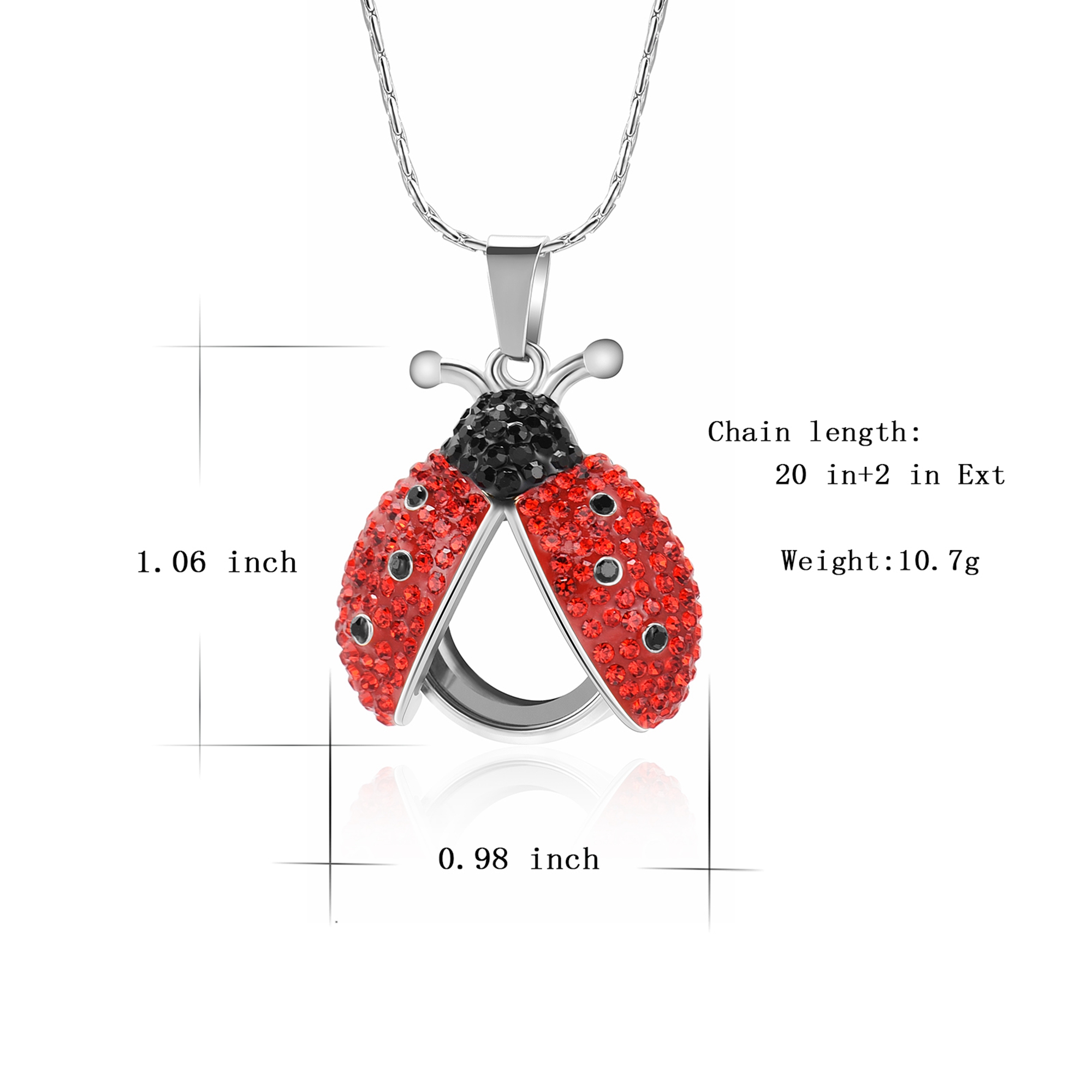 Cremation Jewelry Flying Ladybug Urn Necklace for Ashes Urn Keepsake ...