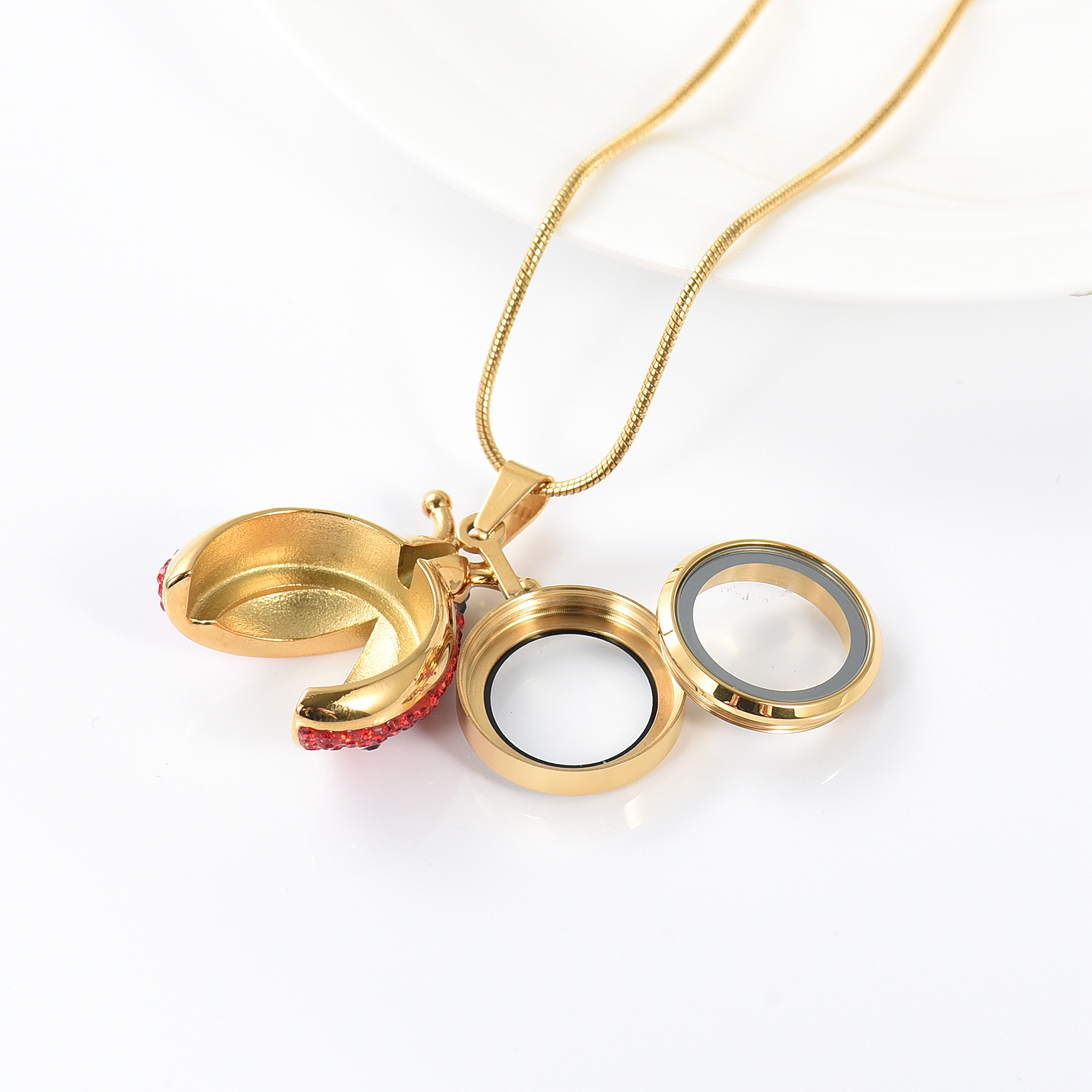 Cremation Jewelry Flying Ladybug Urn Necklace for Ashes Urn Keepsake ...