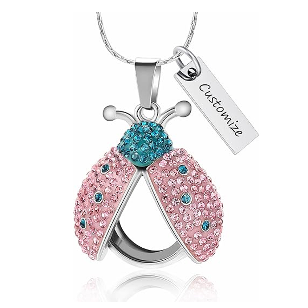 Cremation Jewelry Flying Ladybug Urn Necklace for Ashes Urn Keepsake ...