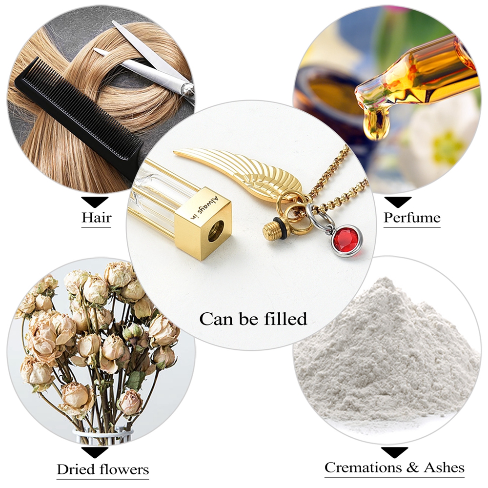 Glass Hourglass Cremation Jewelry for Ashes Container Vial Urn Necklace ...