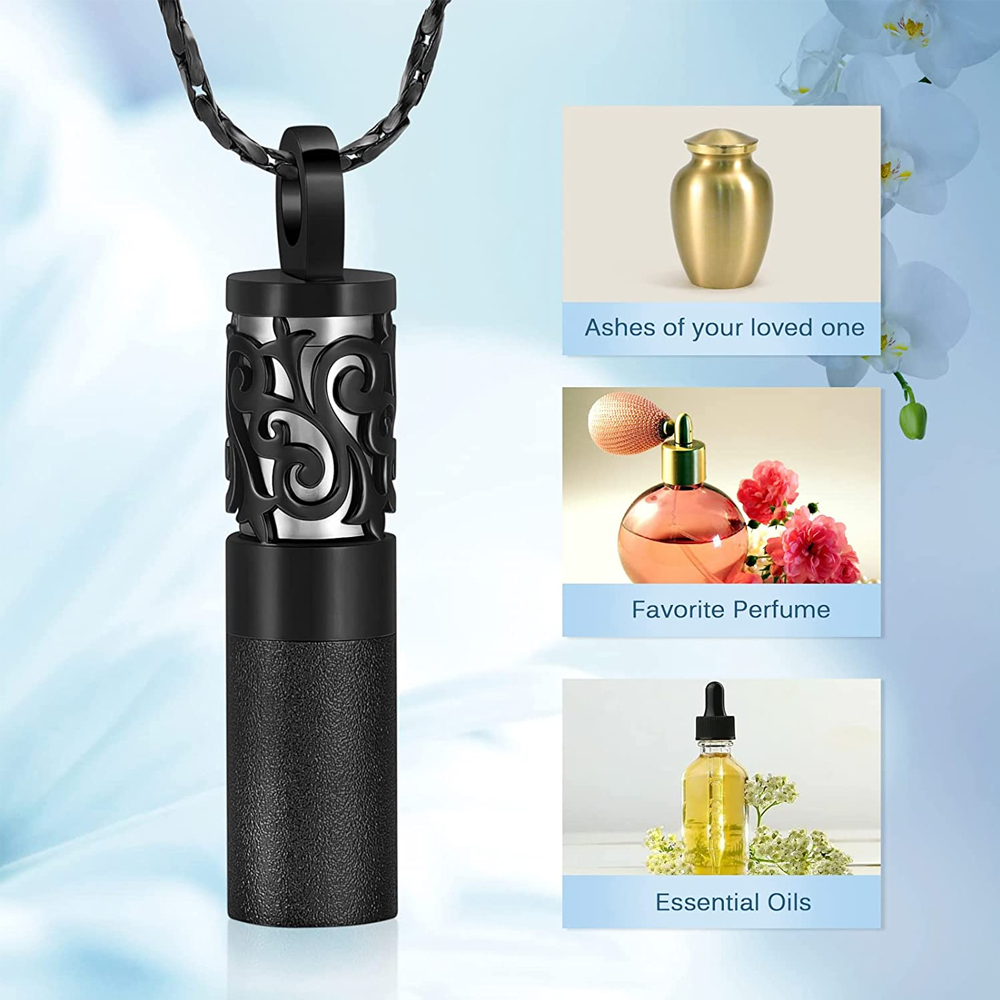 Hollow Cylinder Vial Keepsake Urn Cremation Jewelry Memorial Locket Urn ...