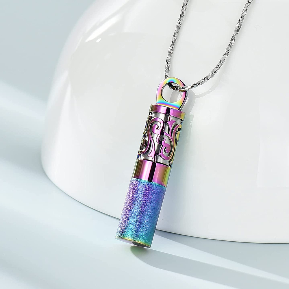 Hollow Cylinder Vial Keepsake Urn Cremation Jewelry Memorial Locket Urn ...