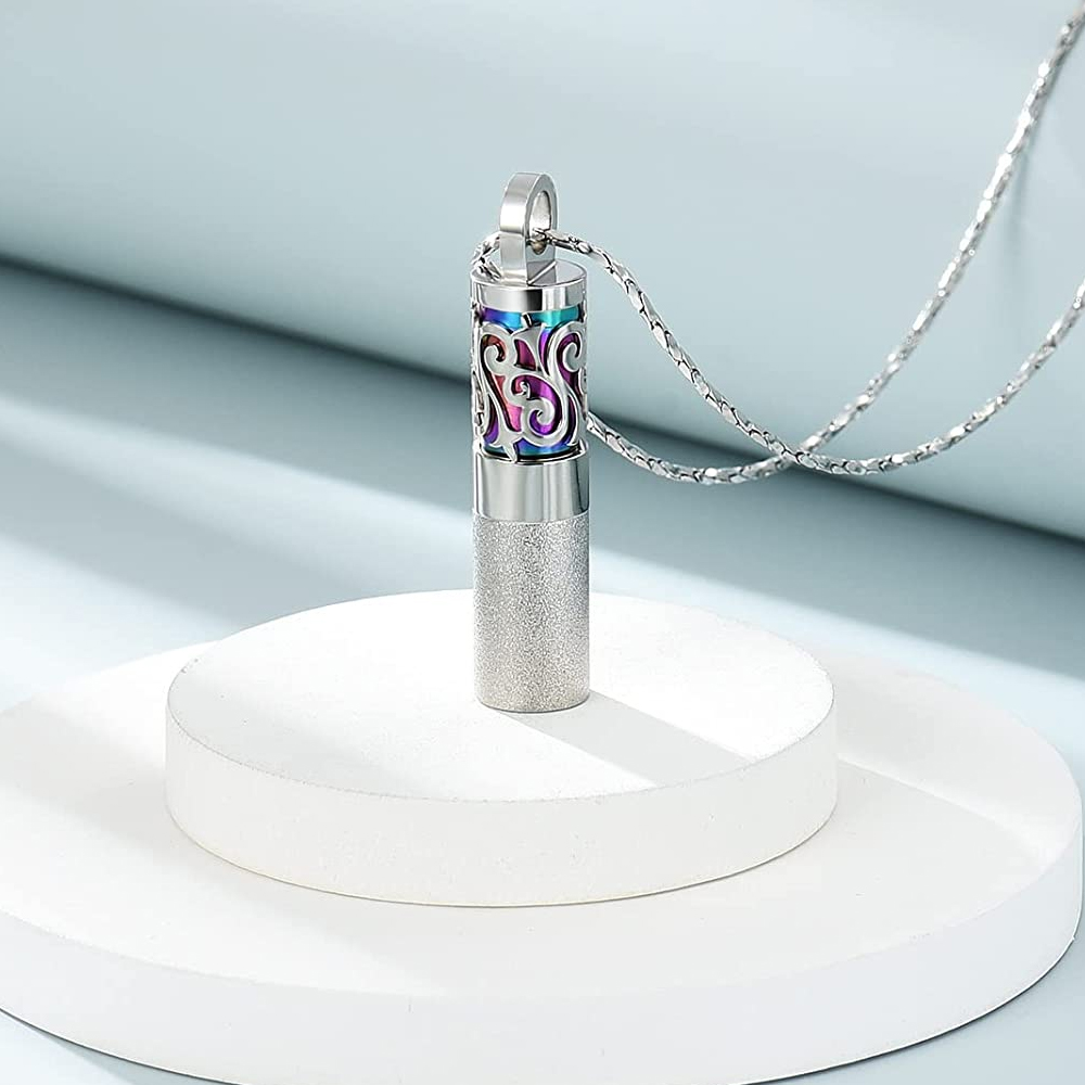 Hollow Cylinder Vial Keepsake Urn Cremation Jewelry Memorial Locket Urn ...