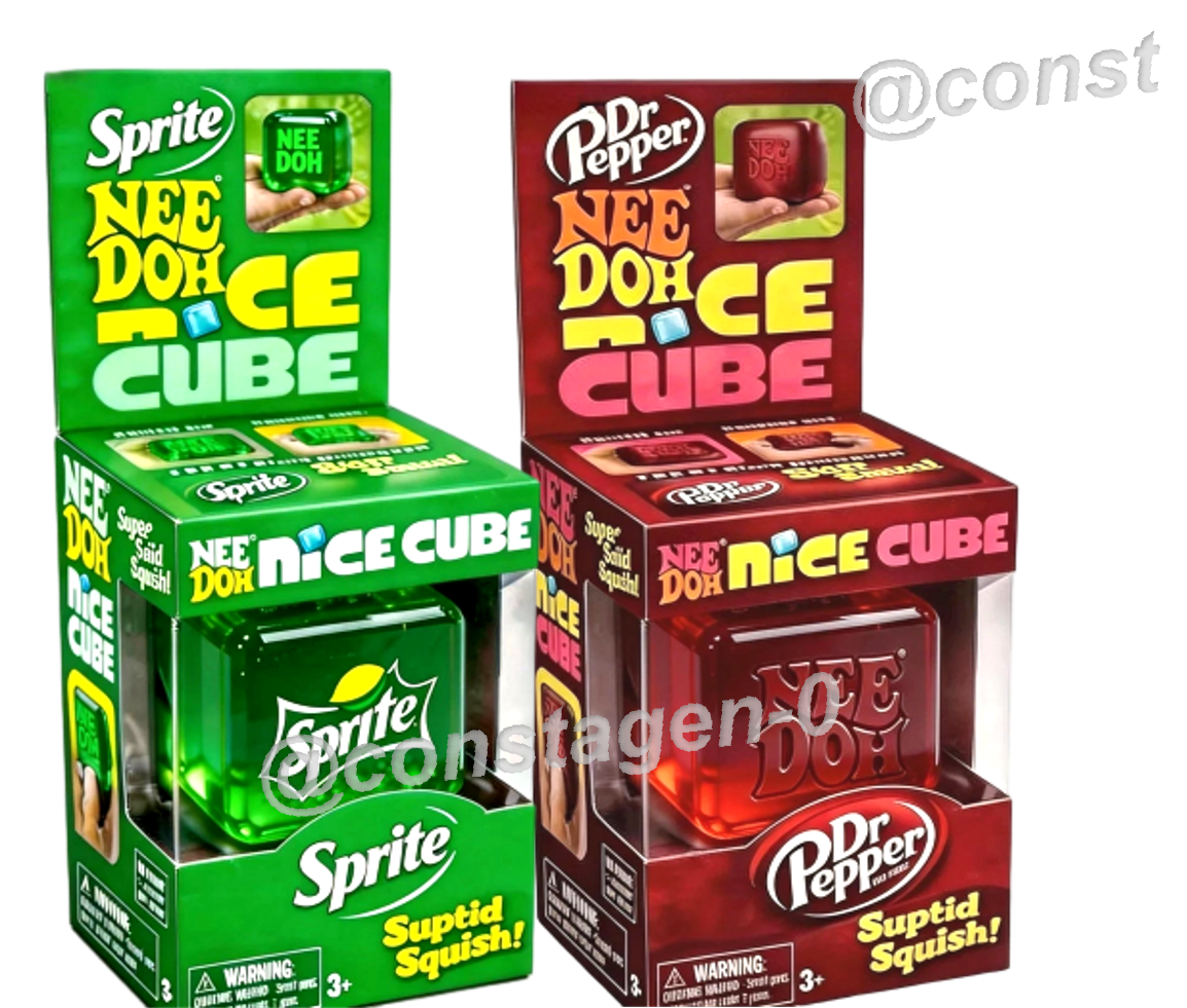 Needoh Limited Edition Dr Pepper/ Sprite Nice Cube Suptid Squish AU ...