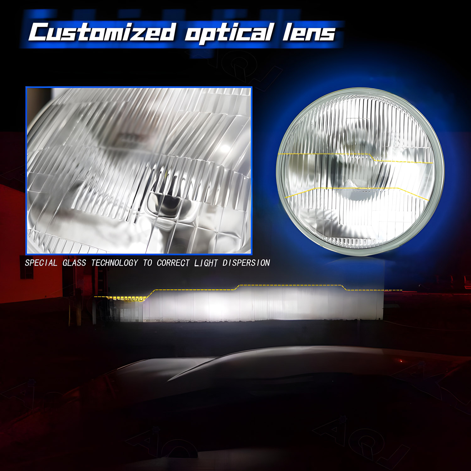 For 1949-1952 Chevy Styleline Deluxe 2PC 7"inch Round LED Headlights Hi ...